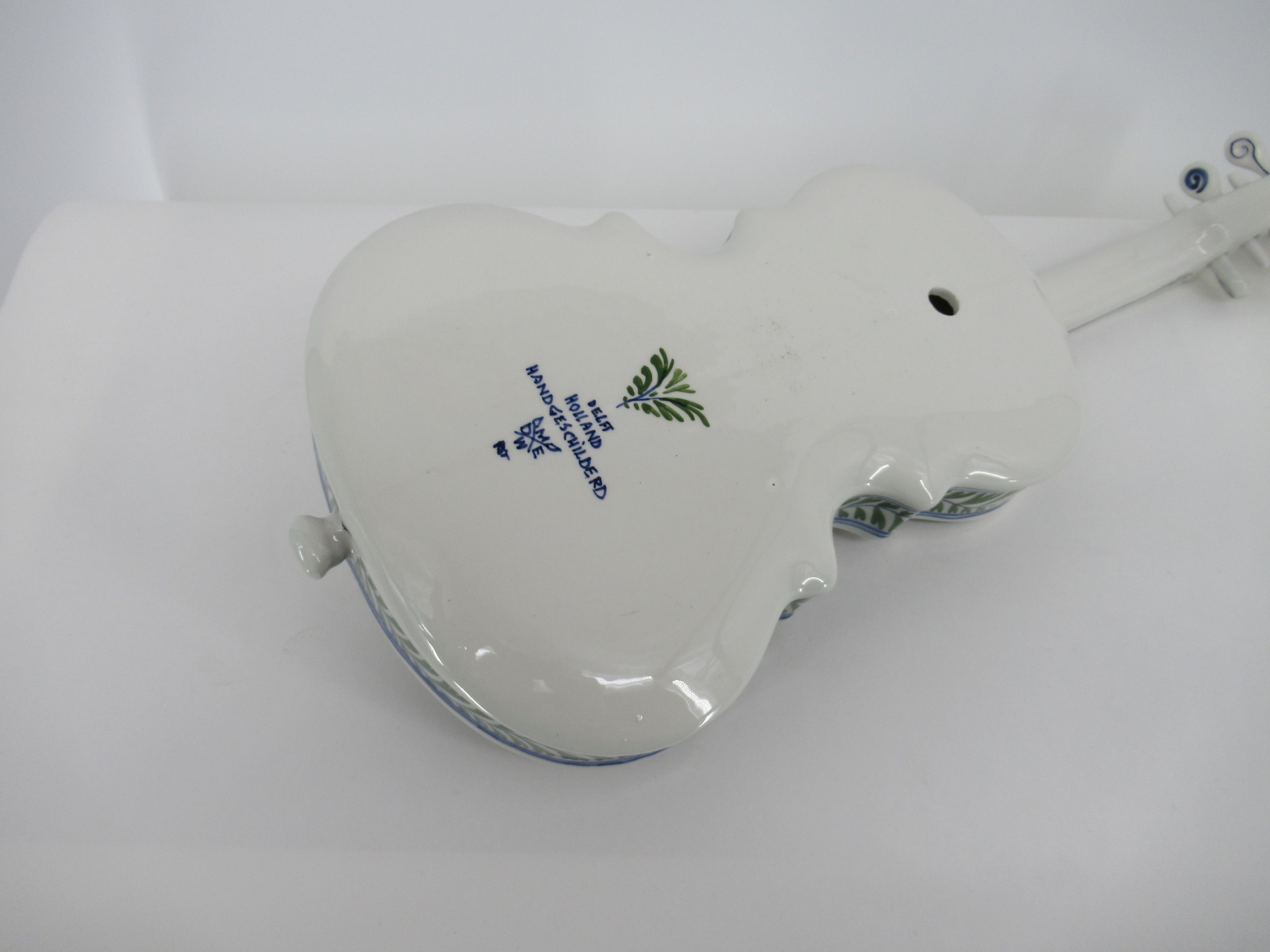 Delft polychrome ceramic violin 49cms