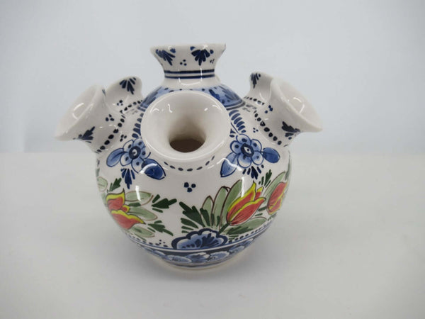 Delft Tulip Vase - Red Tulip Design | DutchCeramics.com